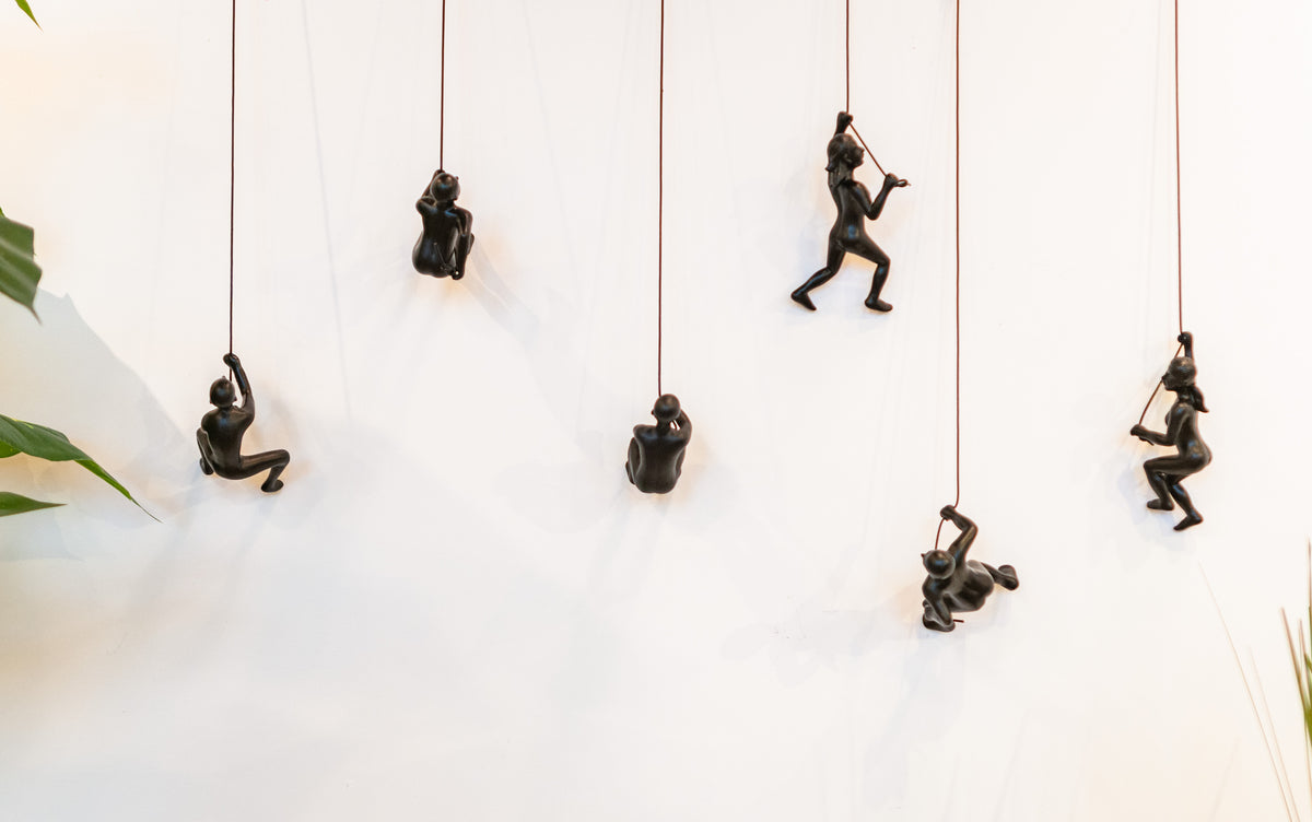 6 Piece Climbing Sculpture Wall Art Gift For Home Decor Interior Desig ...